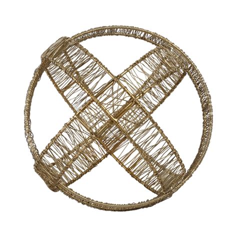 8 Woven Metal Orb Gold Al Rugaib Furniture