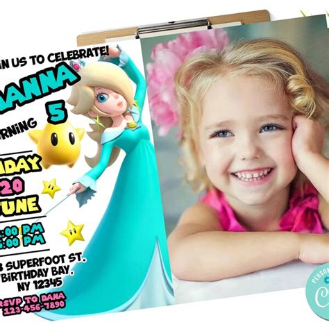 Rosalina Birthday Invitation Etsy