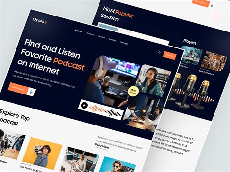 Podcast Platform Landing Page Design On Behance