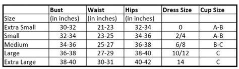 Size Charts Kali Kouture Boutique