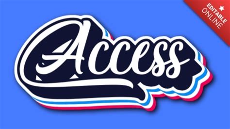 Access Text Effect Generator