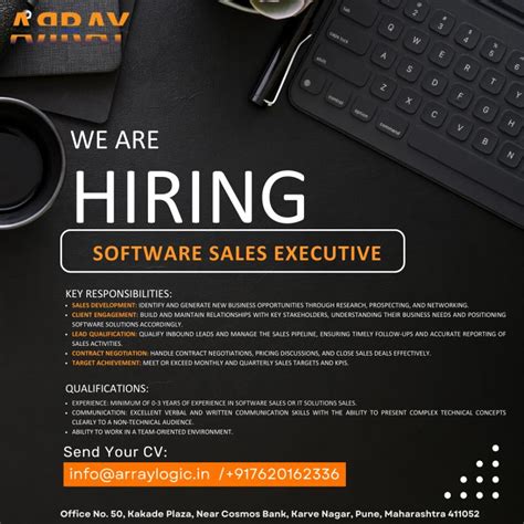 Wearehiring Softwaresales Salesexecutive Itjobs Punejobs