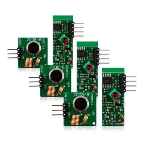 Set 3 Module Wireless 433 MHz Pentru Arduino Si Raspberry Pi Kwmobile Verde Componente