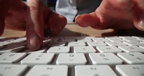 programmer typing text on computer keyboard stock footage video of