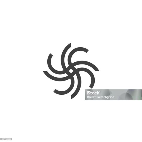 소용돌이 서클 로고 추상원 모양 나선형 모션 돌리 트위스트 커브 회전 스핀 강렬하고 밝은 색상에 대한 스톡 벡터 아트 및 기타