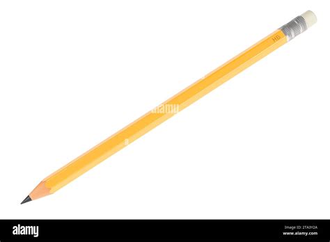 Graphite Pencil With Soft Texture And An Eraser 3d Rendering Isolated