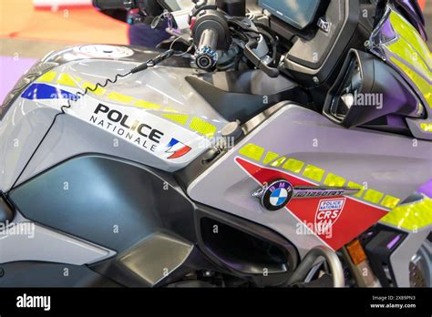 Bordeaux France 05 22 2024 Police Nationale Crs Motorcycle Bmw Rt
