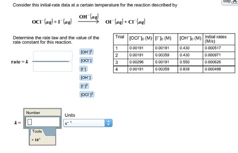 solved consider this initial rate data at a certain
