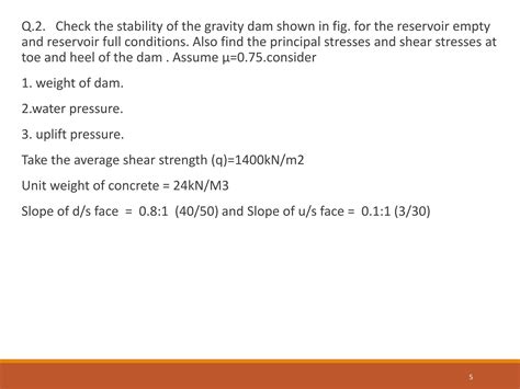 Gravity Dam Numerical Problem By Sitaram Saini Pptx