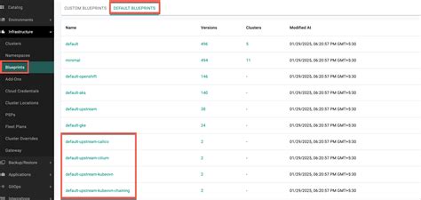 Kop Blueprints Default Cni Blueprints For Upstream Rafay Product Documentation