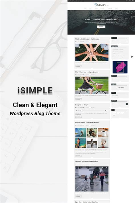 Isimple Wordpress Blog Theme Using Elementor Builder