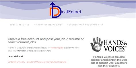 website maintenance for job boards hands and voices buink web development
