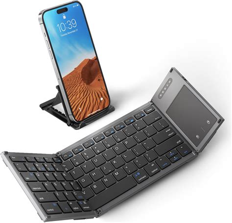 Iclever Foldable Keyboard Bk08 Foldable Bluetooth Keyboard With Touchpad Aluminum