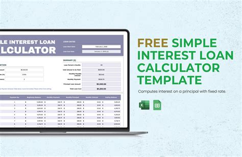 Loan Template In Excel Free Download