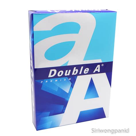 กระดาษถ่ายเอกสาร A4 80 แกรม 500แผ่น รีม Double A ราคาขายต่อรีม ศิริวงศ์พานิช