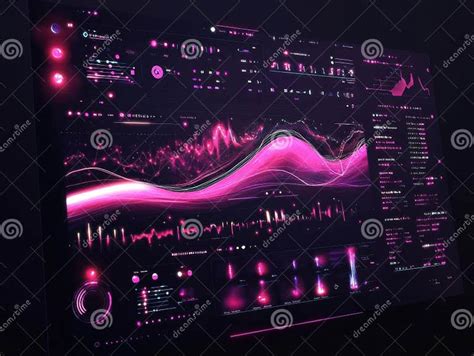 visualizing data dynamic charts and graphs show complex information stock illustration