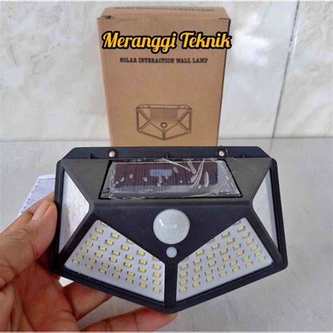 Jual Id777 Lampu Taman Solar Cell 100 Led Sensor Cahay Dan Sensor Gerak