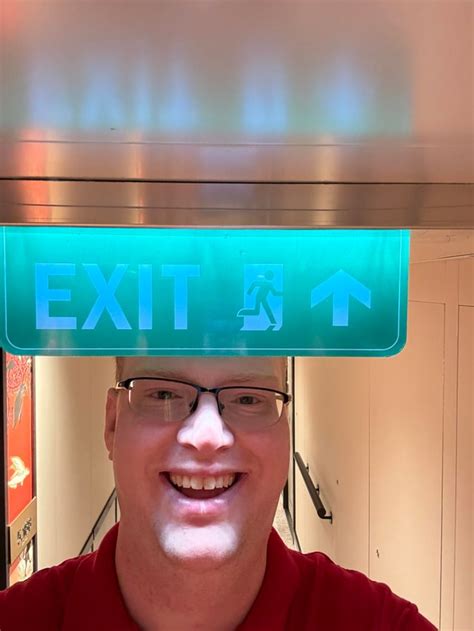 Regular Height And Low Headroom Height Exit Signs In The New Cunard Ship Queen Anne R Tall