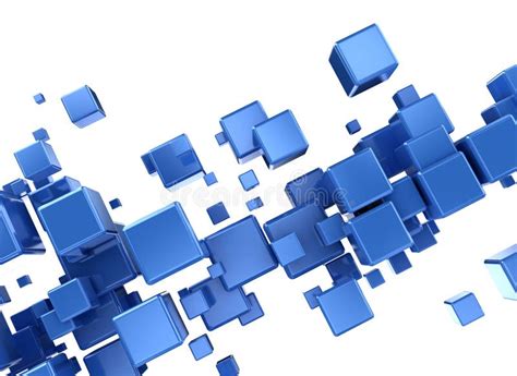Blue 3d Cubes Abstract Background Stock Illustration Illustration Of Design Isolated 80549137