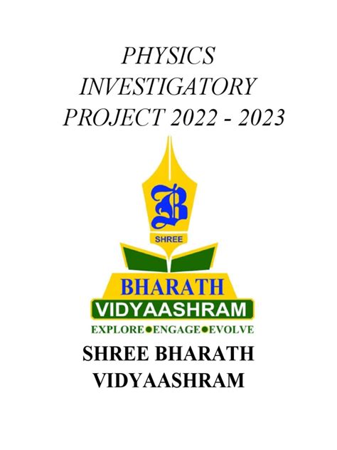 Gokul Physics Investigatory Project Pdf