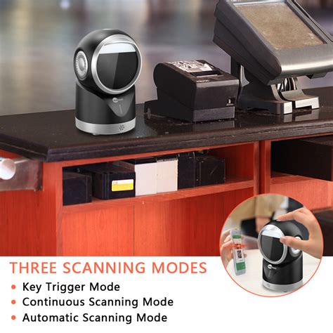 D Wired Pos Desktop Bar Code Scanner D Qr Code Reader Omnidirectional Barcode Scanner For