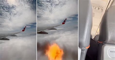Woman Films Airplane Engine Exploding Mid Flight Over Brazil Ebaum S World