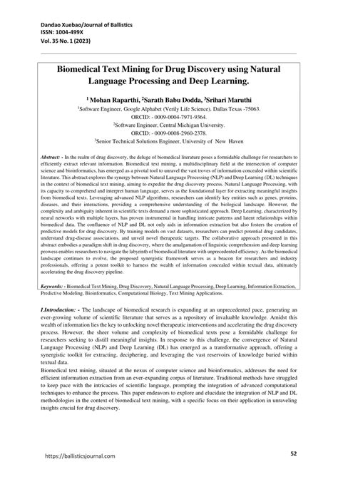 Pdf Biomedical Text Mining For Drug Discovery Using Natural Language
