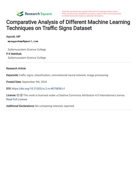 Pdf Comparative Analysis Of Different Machine Learning Techniques On