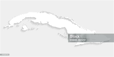 회색 배경에 간단한 흰색 쿠바지도 벡터 일러스트 레이 션 Eps 10 파일 0명에 대한 스톡 벡터 아트 및 기타 이미지 0명 United Nations 경계 Istock