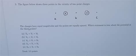 Solved 3 The Figure Below Shows Three Points In The