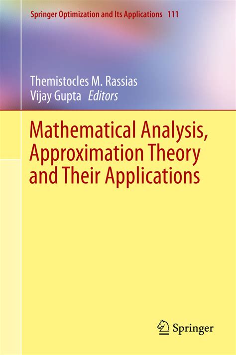 Mathematical Analysis Approximation Theory And Their Applications Ebook By Epub Rakuten