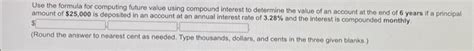 Solved Use The Formula For Computing Future Value Using Chegg