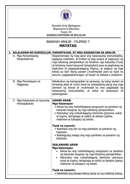 Filipino 10 Curriculum Guide Rev2016