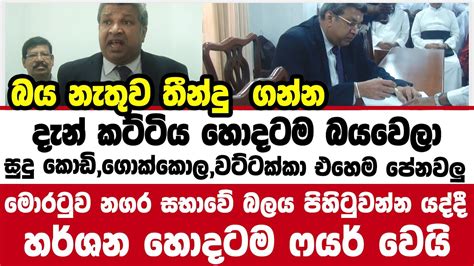 දැන් කට්ටිය හොදටම බයවෙලා සුදු කොඩි ගොක්කොල වට්ටක්කා එහෙම පේනවලු Youtube