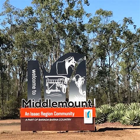 A Monolithic Entrance Statement For The Town Of Middlemount Qld
