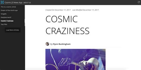 Github Cosmicjsreact News App A Minimal News Blog Boilerplate Powered By React And The