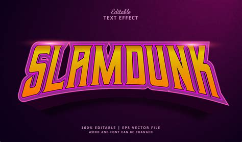 Text Effect Slam Dunk Graphic By Navy Graphic · Creative Fabrica