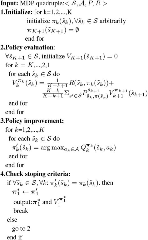 algorithm 1 pi for problem 16 in finite horizon download