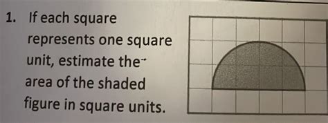 if each square represents one square unit estimate the area of the