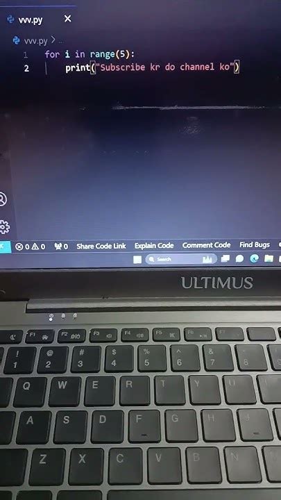 For Loop Is Run 5 Times Syntax Forloop Vscode Programminglanguage Aktu Python Coding