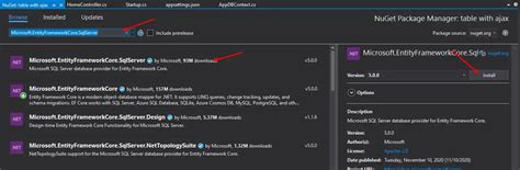 How To Install Entity Framework Core