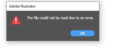 The File Could Not Be Read Due To An Error Adobe Product Community