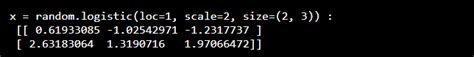 파이썬 numpy 누적 분포 Logistic Distribution