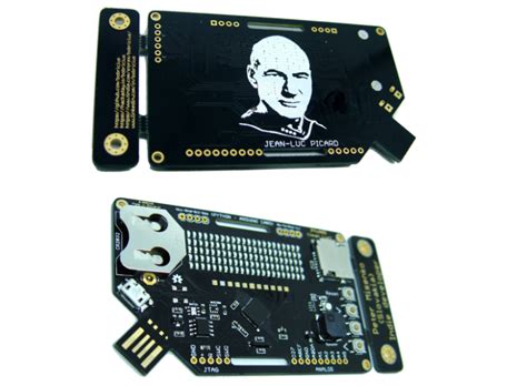 pycard jean luc is a circuitpython board in a card shape