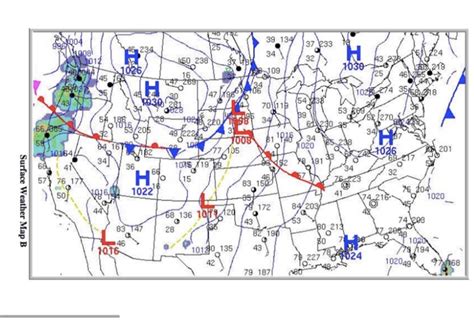 Solved Surface Weather Map Questions Reading A Weather Chegg