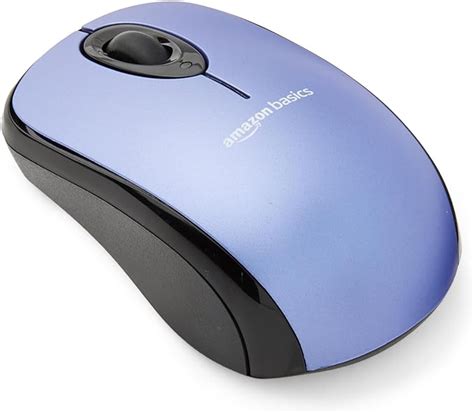 Amazon Basics 2 4 Ghz Wireless Optical Computer Mouse With Usb Nano Receiver Blue