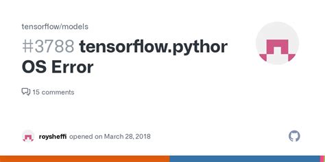 Tensorflow Python Framework Errors Impl UnavailableError OS Error