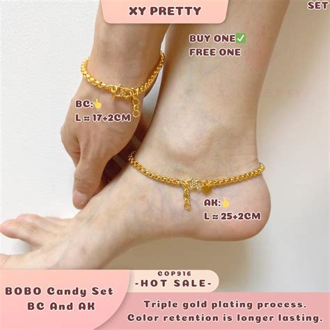 Bobo Candy Set Bc And Ak Cop916 Bracelet Length ≈17 2cm Anklet