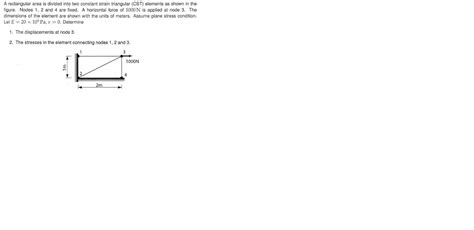 solved a rectangular area is divided into two constant