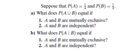 Solved Suppose That P A And P B A What Does P AB Chegg Com
